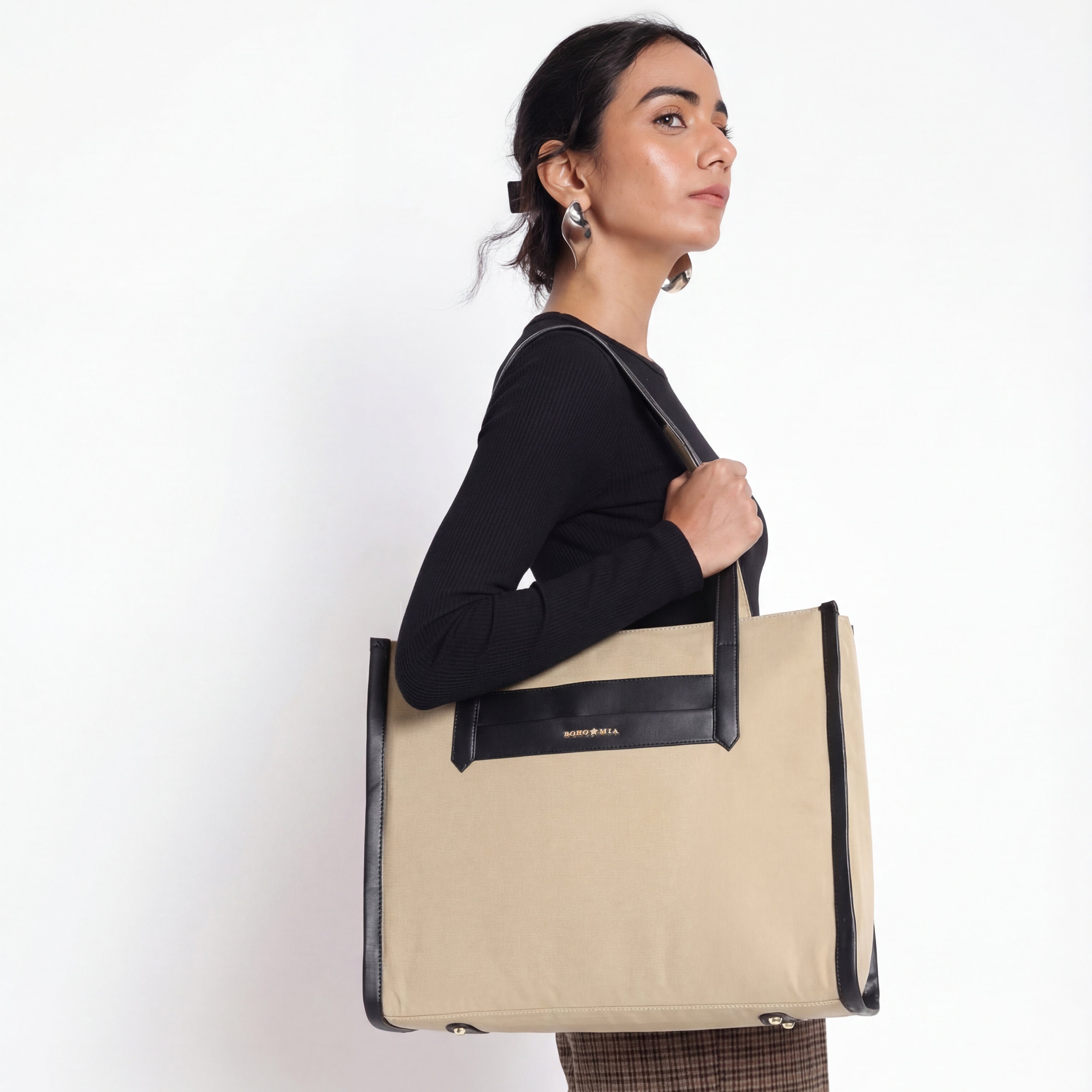 Bohomia All-Day Tote Sand (With Laptop Compartment)